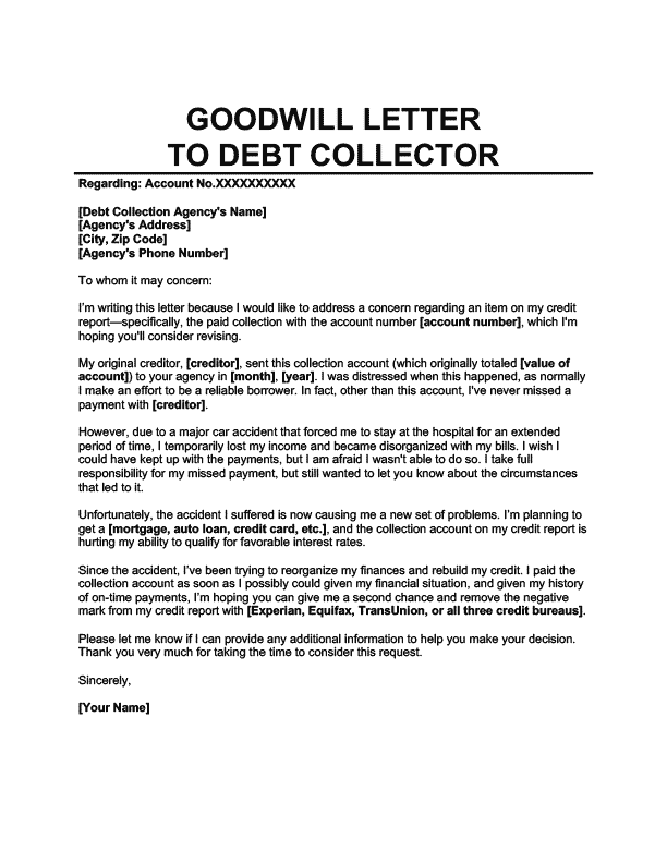 Goodwill Letter Templates Free Downloads How To Write